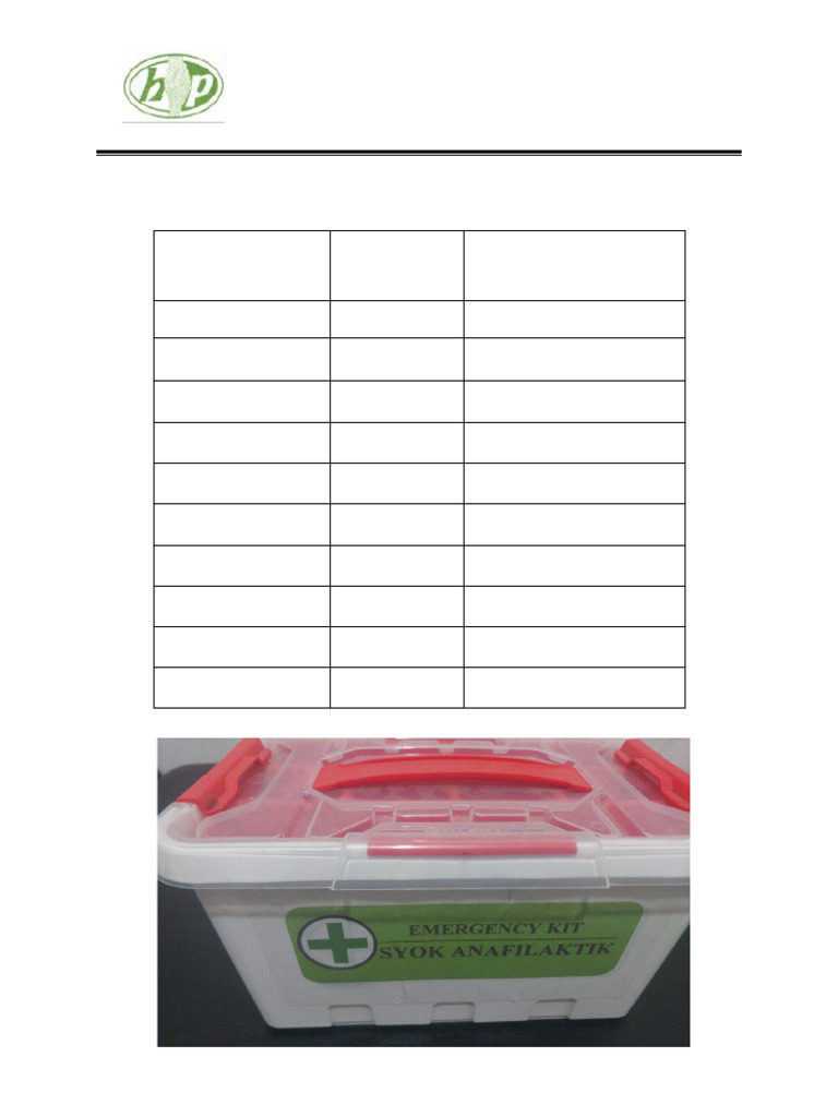 Peb, HPP, Anafilaktik Syok Set | PDF