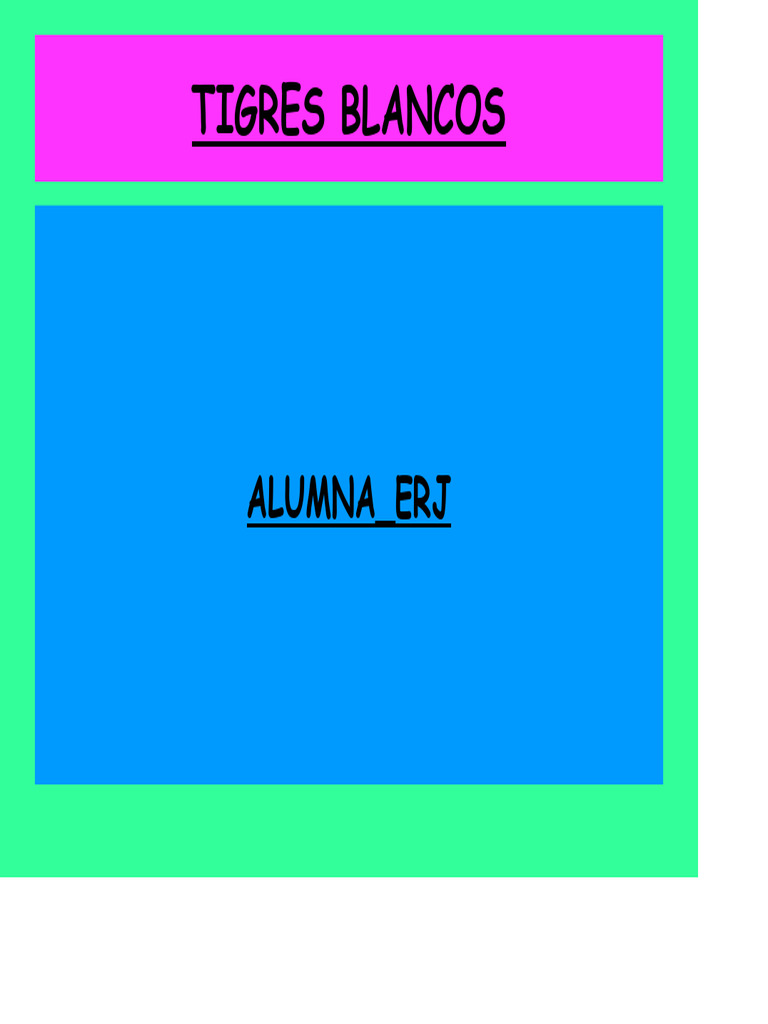 Erj - El Tigre Blanco | PDF | Tigre