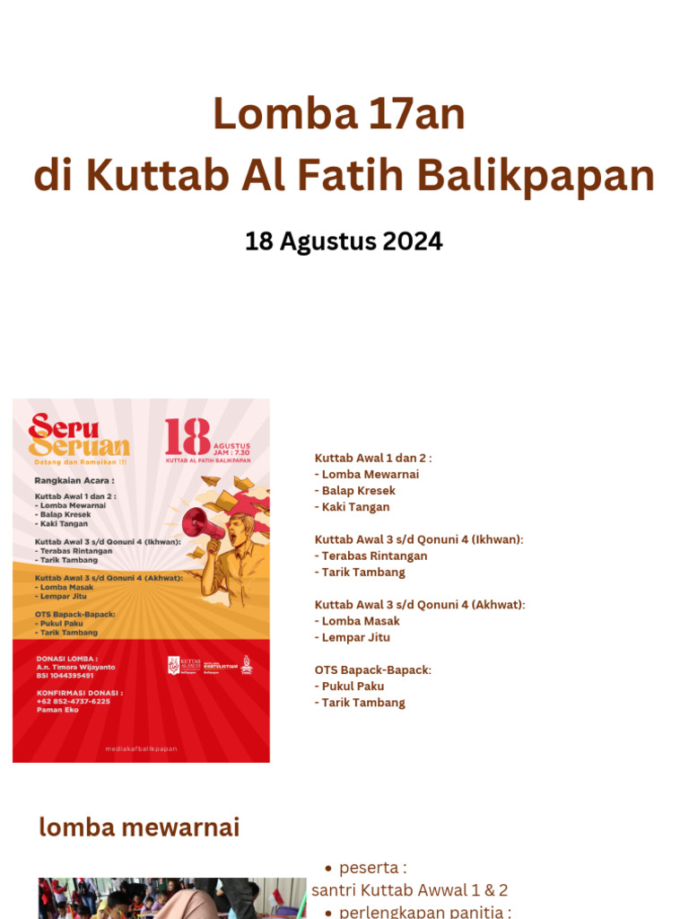 Lomba 17an Di Kuttab Al Fatih Balikpapan | PDF