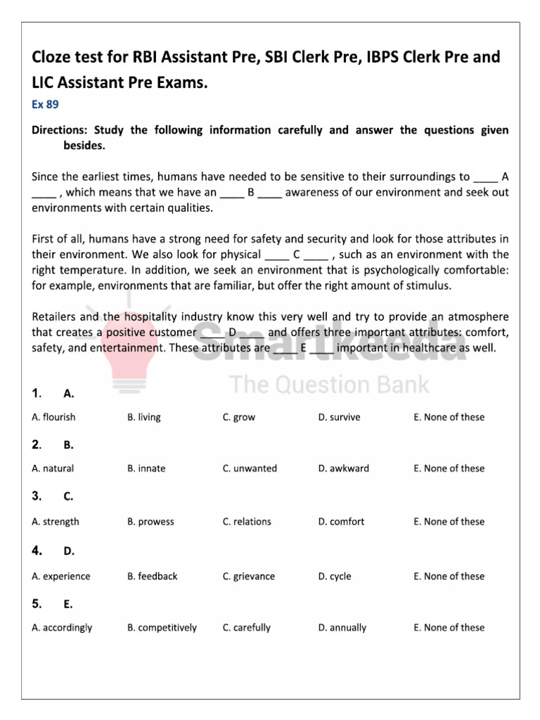 Cloze 4 | PDF