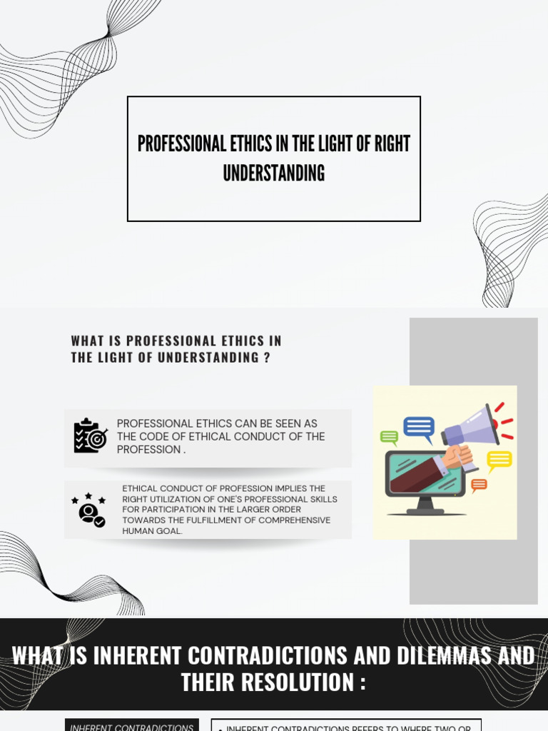 Professional Ethics in The Light of Right Understanding | PDF