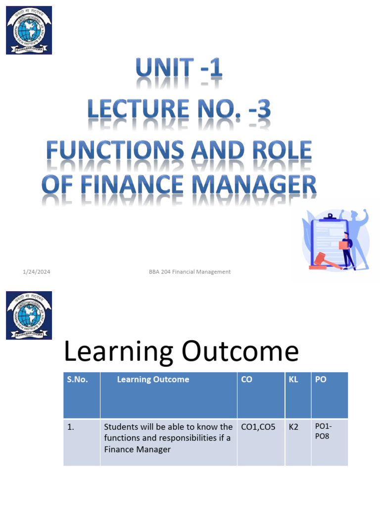 Role and Responsibilities of FM | PDF