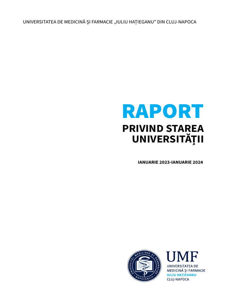 UMF Raport Privind Starea Universitatii 2023 | PDF