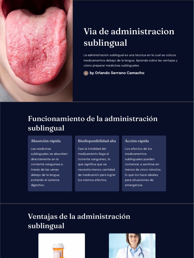 Via de Administración Sublingual | PDF | Medicamentos con receta ...