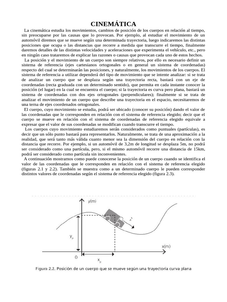 Unidad 1 - Cinematica | PDF