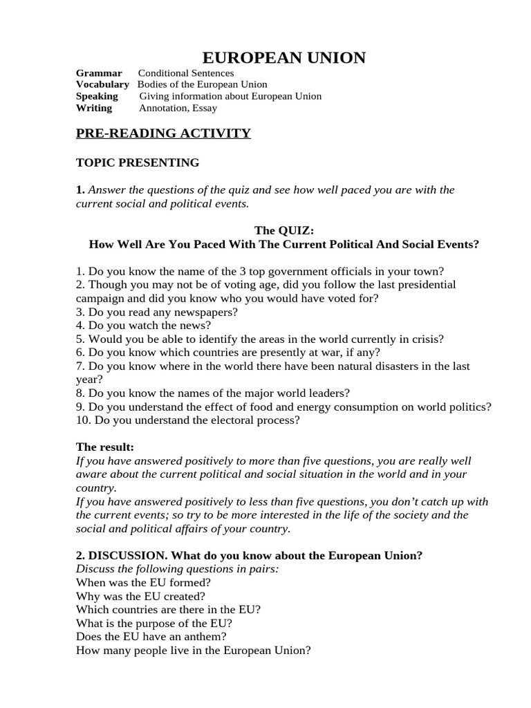 New Textbook The Eu | PDF