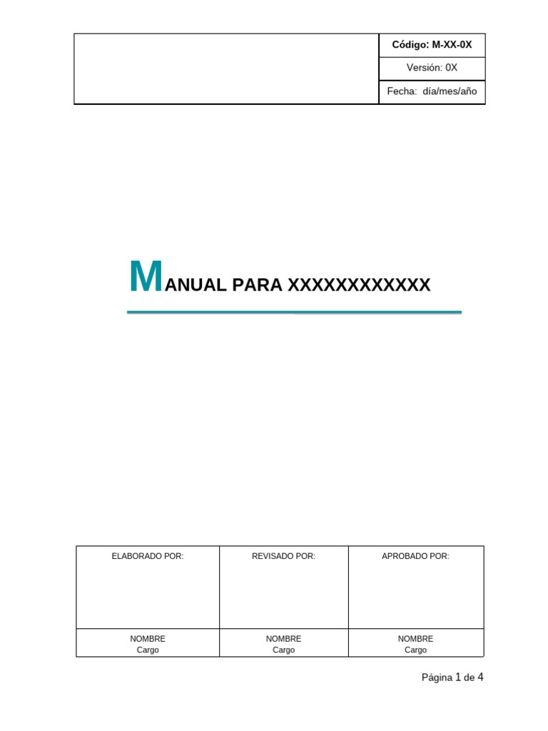 Guia para La Elaboracion Del Manual | PDF