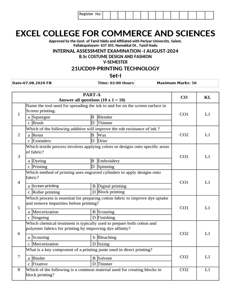 PT Question Paper Iii CDF | PDF