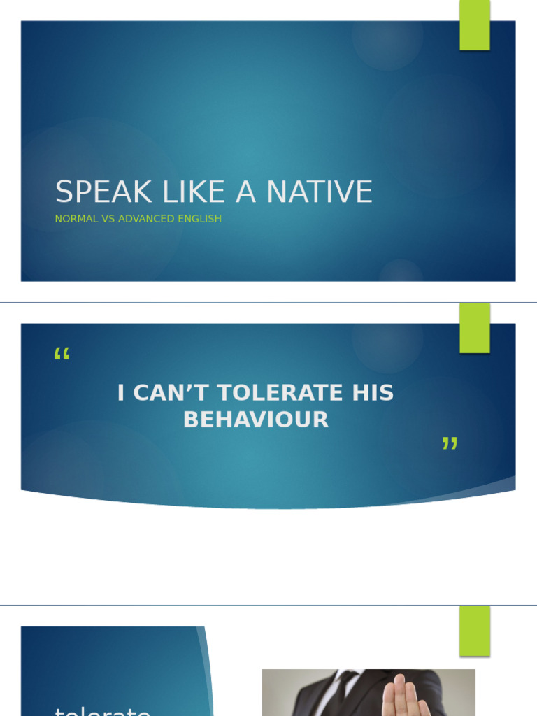 Speak Like A Native | PDF