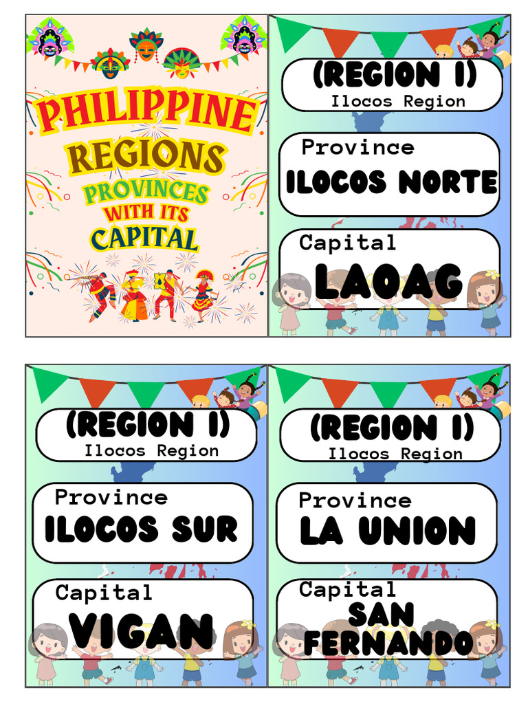 Regions in Ph w Provinces & Capital | PDF
