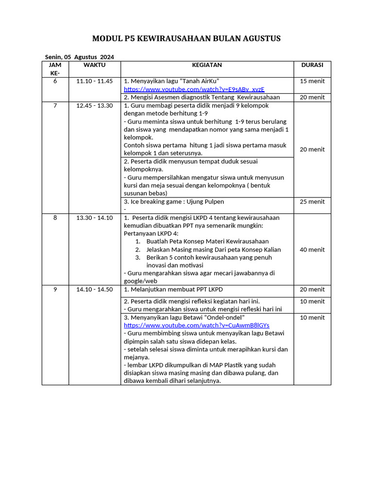 MODUL KWU Agustus Deal | PDF