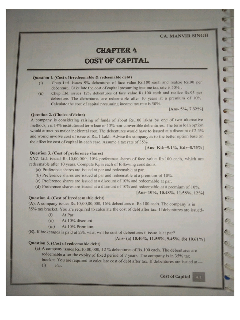 Cost of Capital | PDF