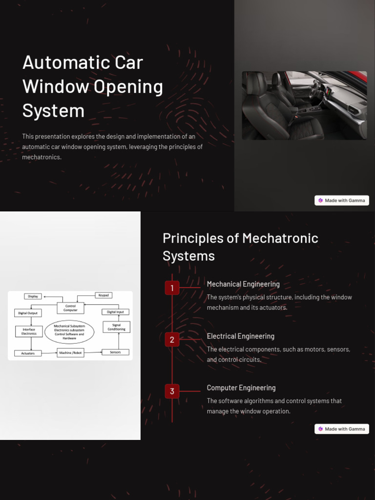 Automatic Car Window Opening System 1 | PDF