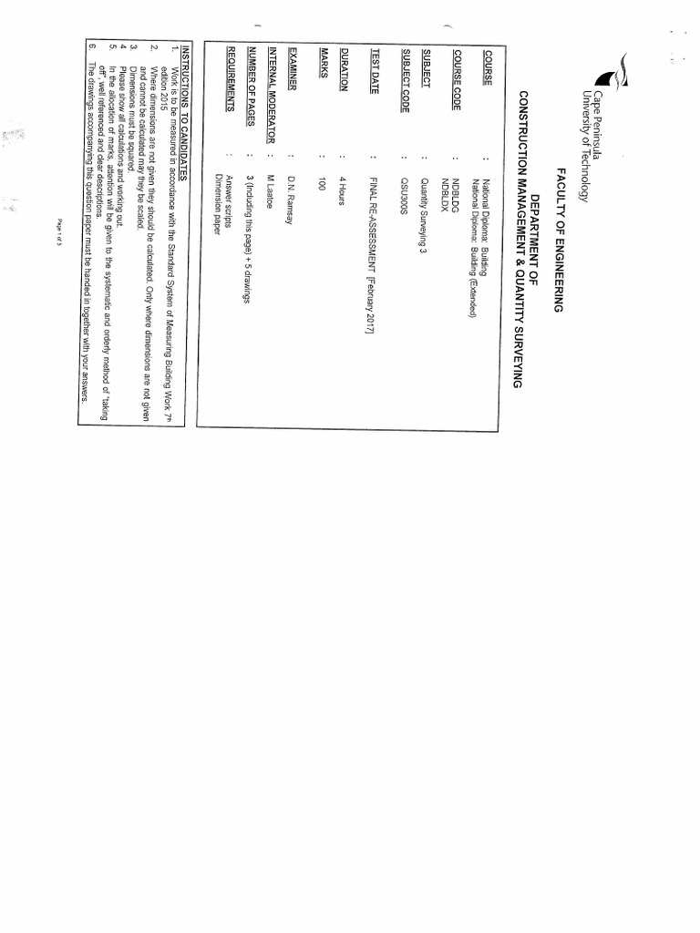 QSU Past Paper | PDF