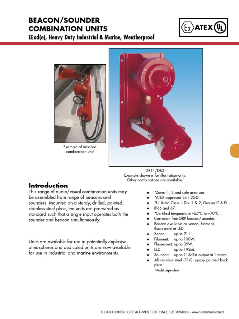 Explosionproof Beacon Sounder Units | PDF | Alternating Current ...