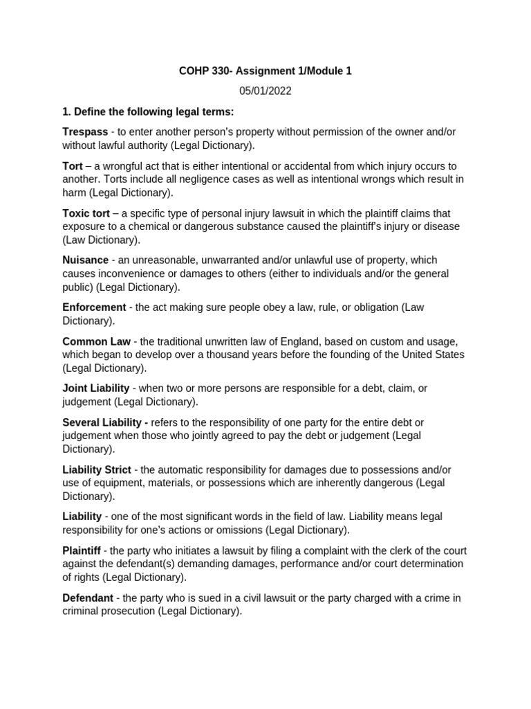 Cohp 330-Assignment 1-No | PDF