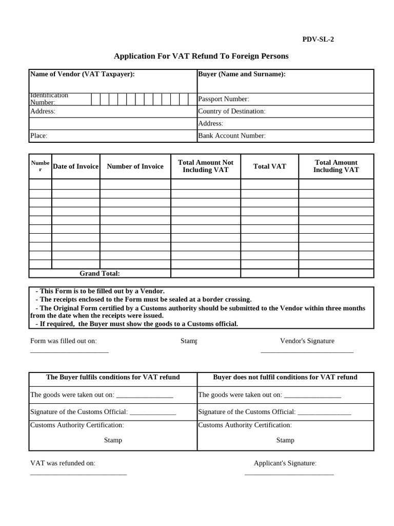 2-2-Obrazac PDV SL2 Eng-B | PDF