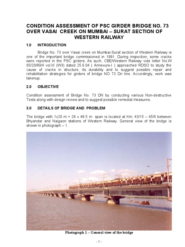 Vasai Creek Bridge Case Study | PDF | Corrosion | Standard Deviation