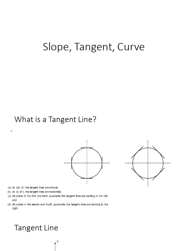 Slope Tangent Curvet | PDF