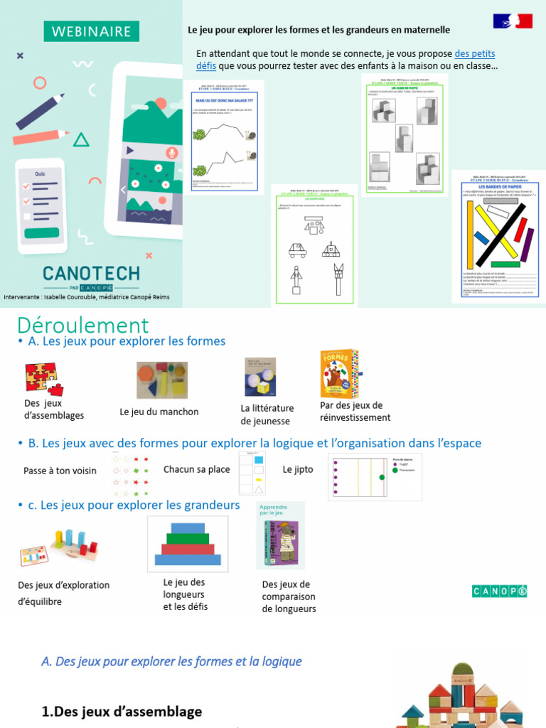Le Jeu Pour Explorer Les Formes Et Les Grandeurs Support Pour ...