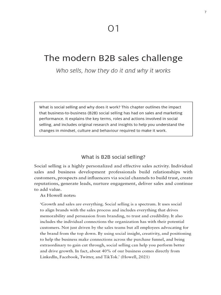 B2B Social Selling Strategy Connect With Customers... - (01 The Modern B2B Sales Challenge Who ...
