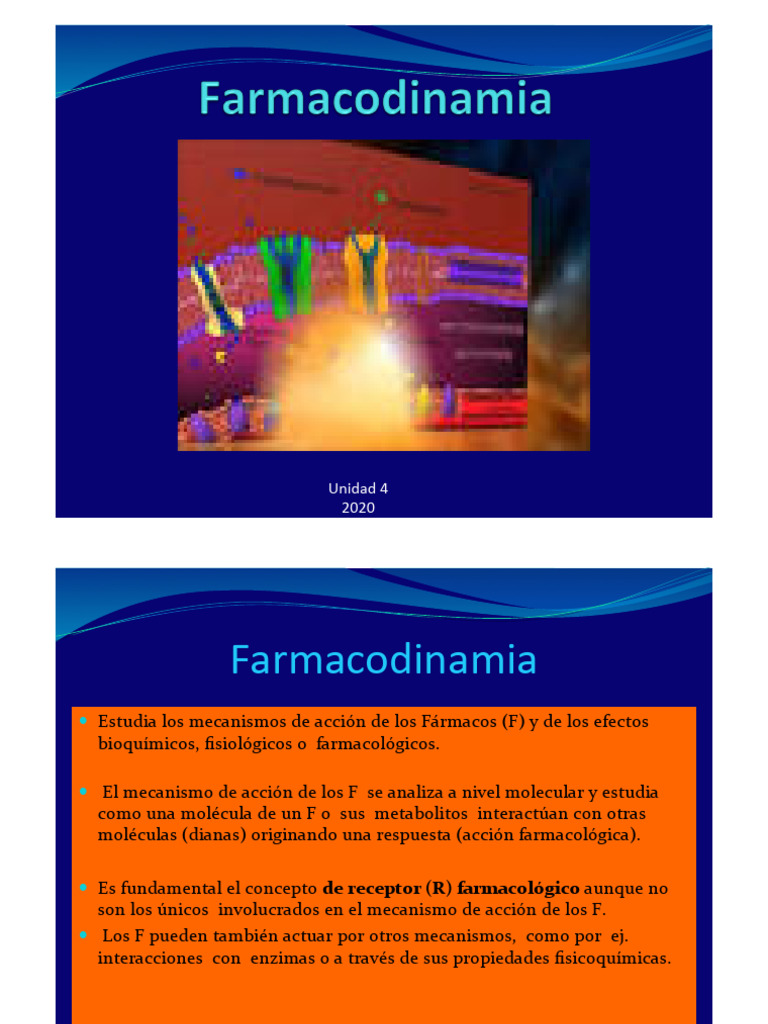 Unidad 4 Farmacodinamia | PDF