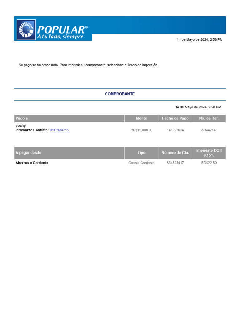 Comprobante de Pago 2 | PDF