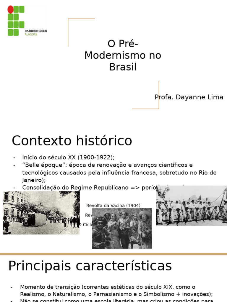 Pré-Modernismo No Brasil | PDF