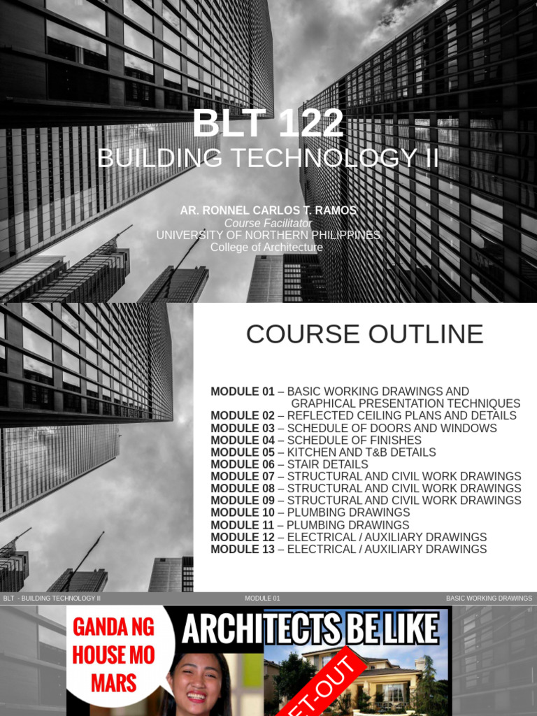 BLT 122 Module 01 Basic Working Drawings Part 1 | PDF