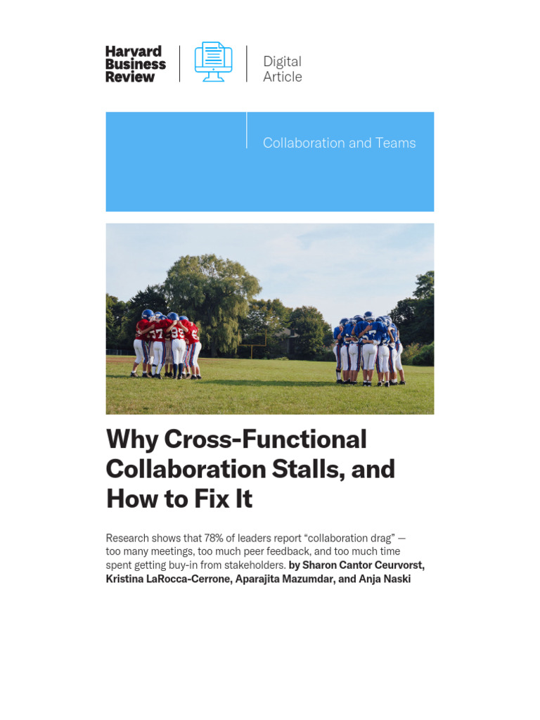 Why Cross-Functional Collaboration Stalls, and How To Fix It | PDF