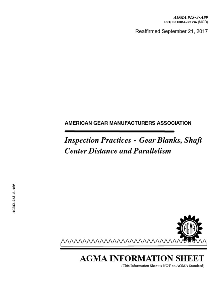 Agma 915-3-A99 | PDF