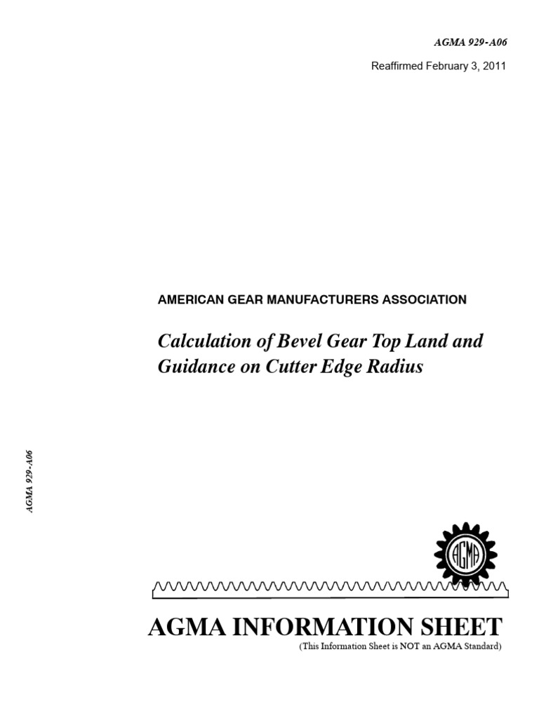 Agma 929-A06 | PDF