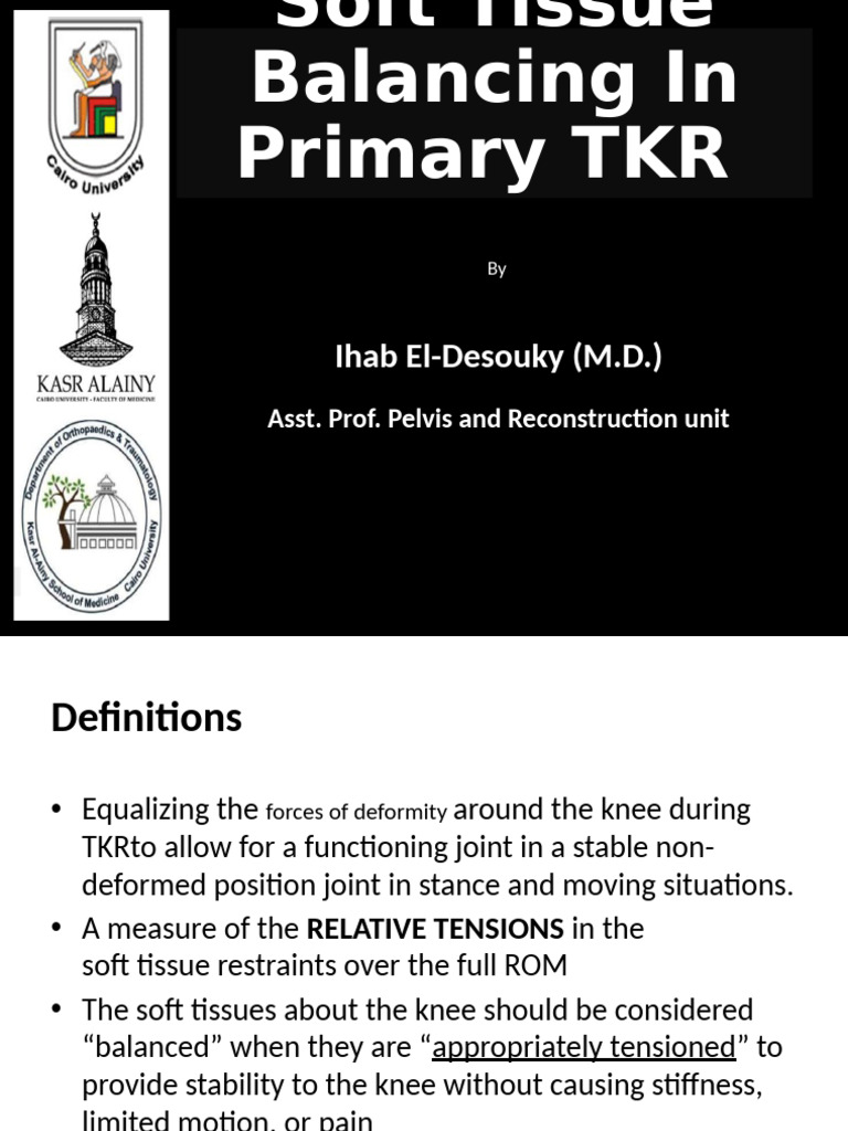 Soft Tissue Balancing in Primary TKR | PDF