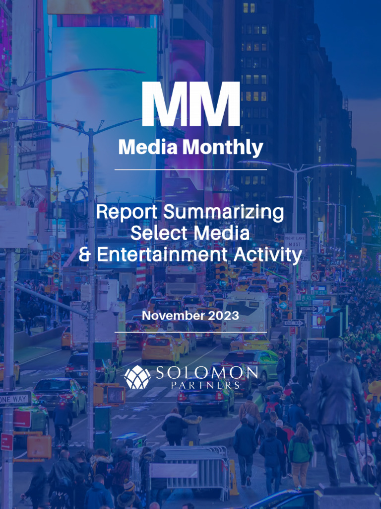 Solomon Partners Media Monthly November 2023 | PDF