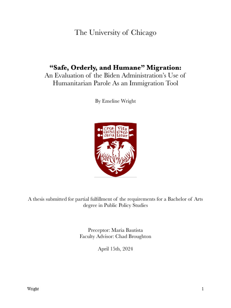 Wright, Emeline - Safe, Orderly, and Humane Migration | PDF