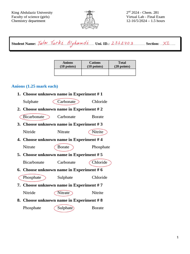 Tala Alghamdi XE - Virtual Lab - Final Exam 2 | PDF