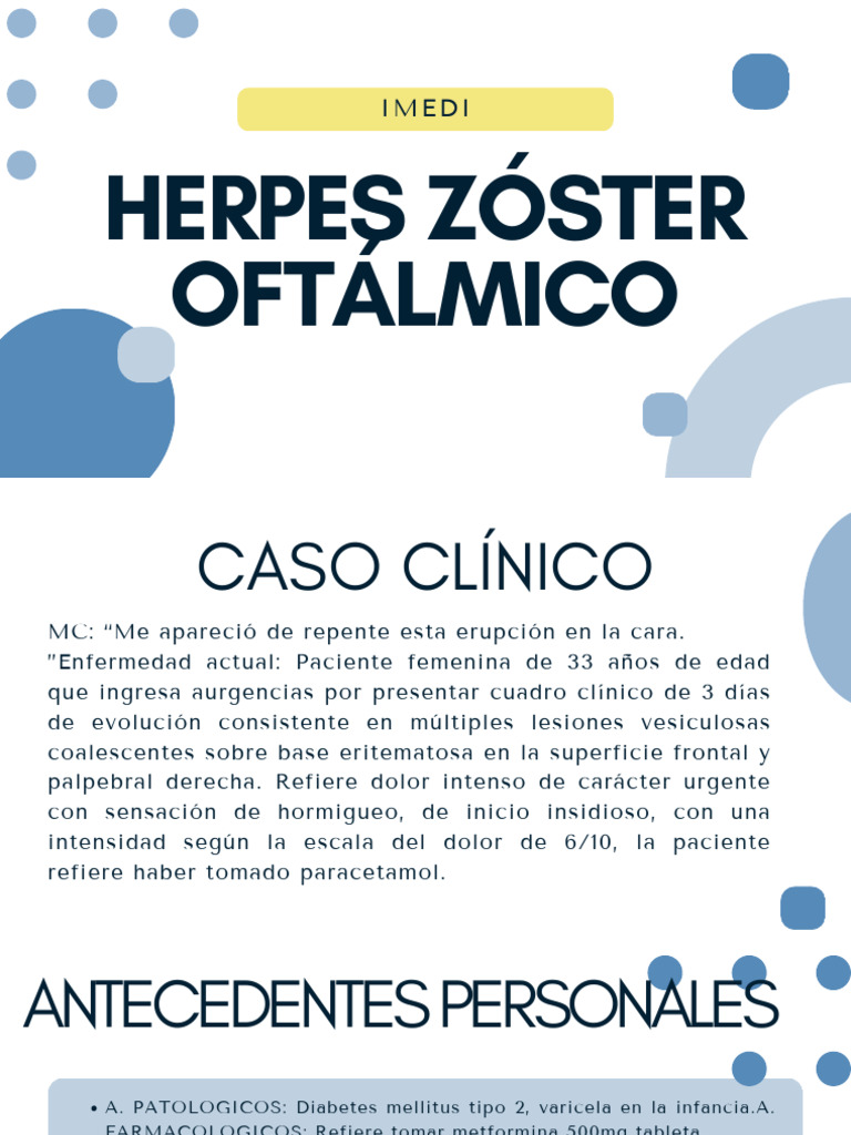 HERPES ZÓSTER OFTÁLMICO | PDF