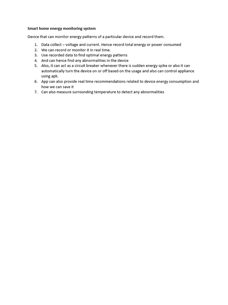 Smart Home Energy Monitoring System Pdf