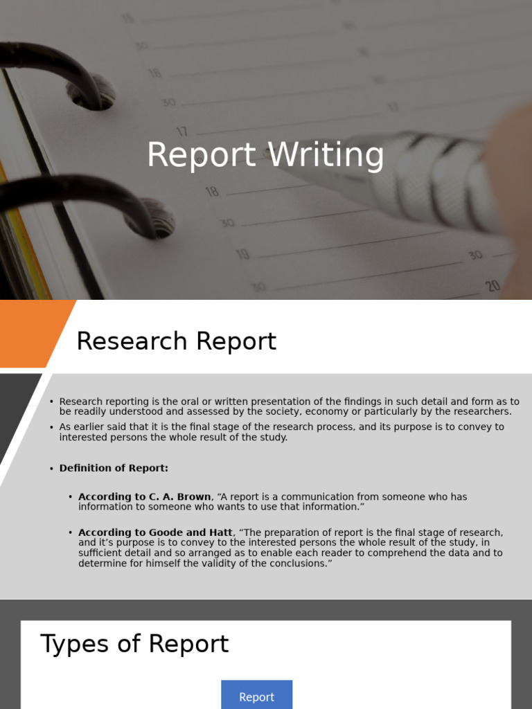 Report Writing - 1 | PDF