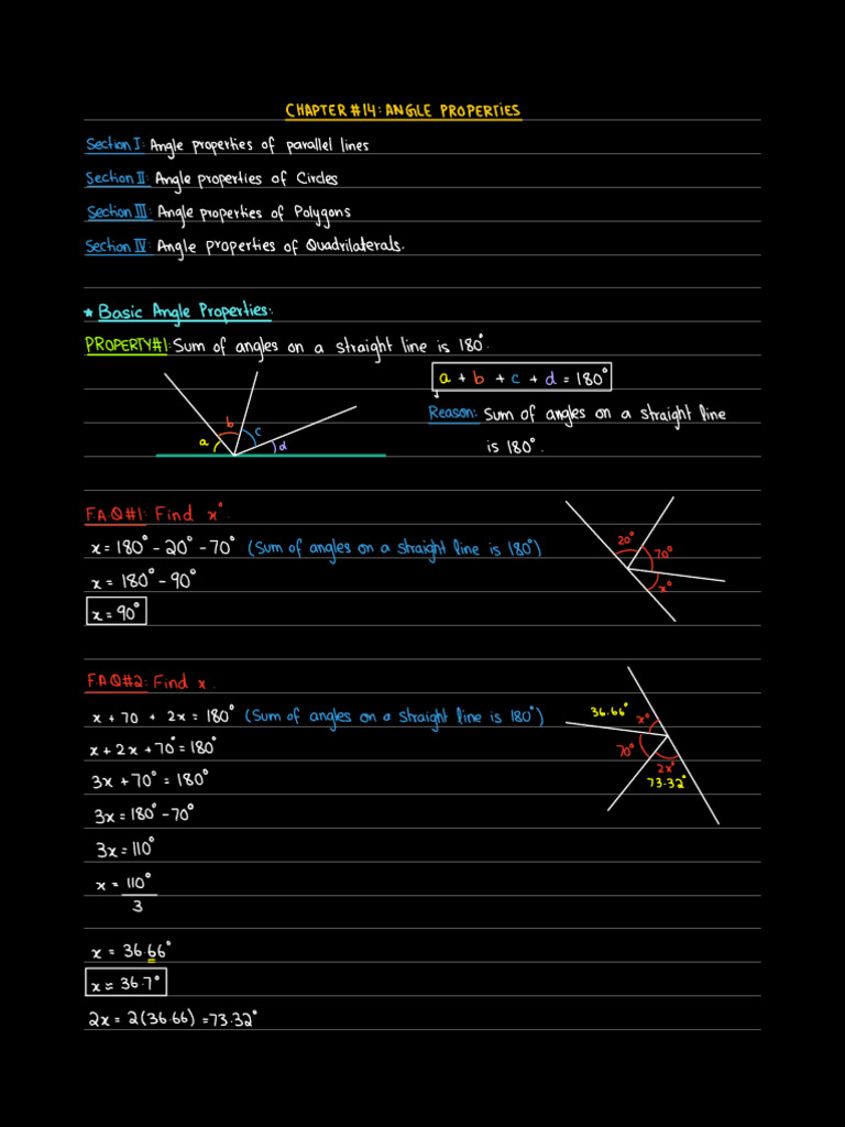 Angle Properties in Geometry | PDF | Rectangle | Area
