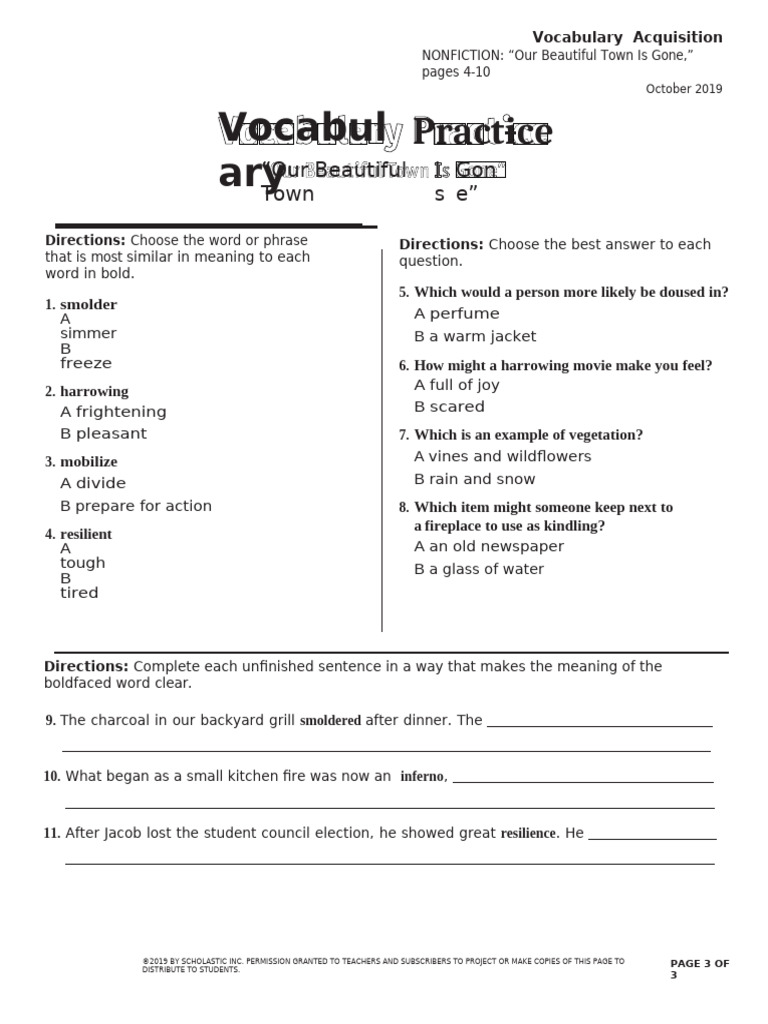 Enrique Cavazos - Vocabulary Practice | PDF