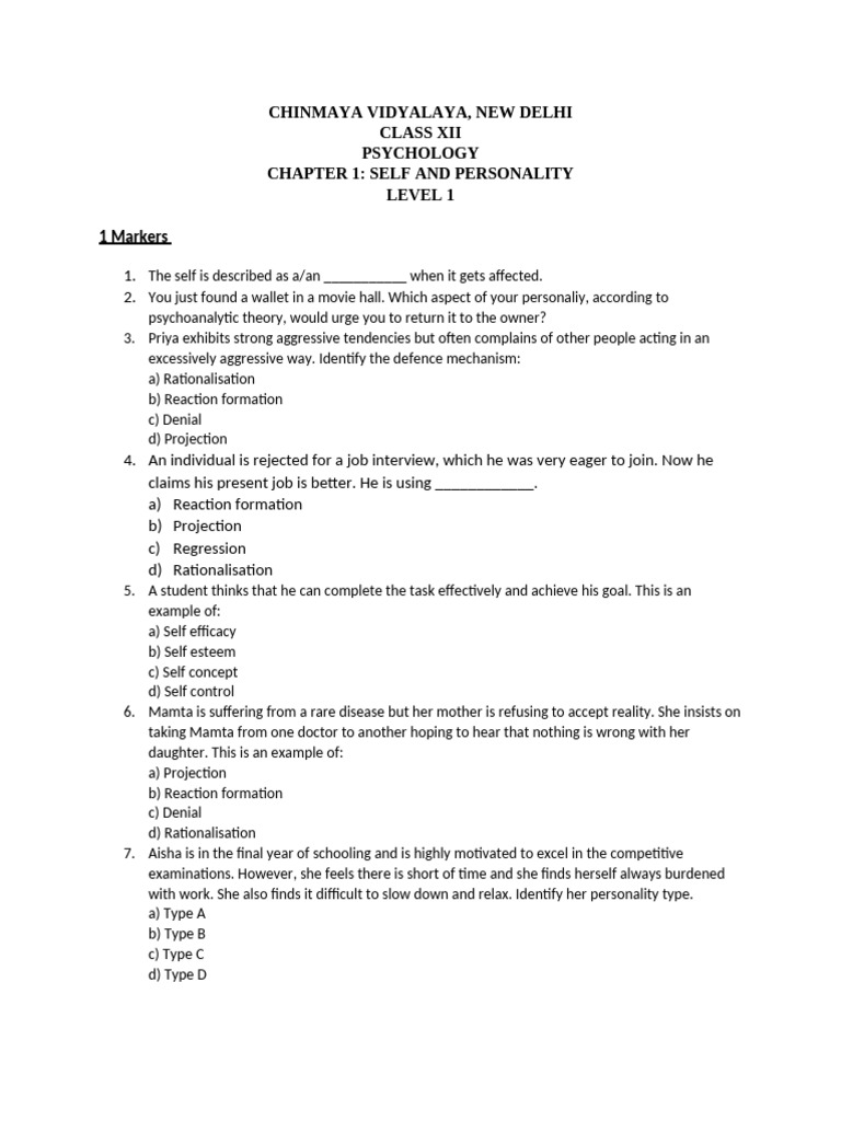 Level 1 - Chapter 2 Class 12 | PDF