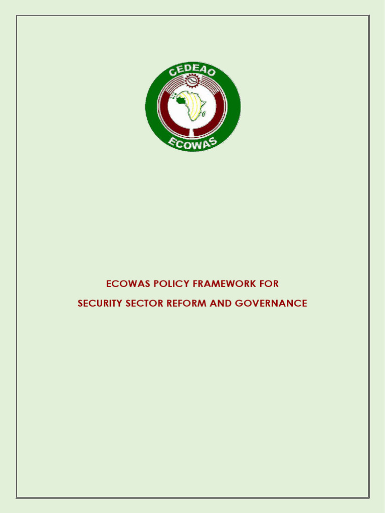 Ecowas Policy Framework On SSRG English Adopted 1 | PDF