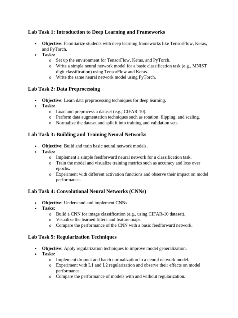Deep Learning Lab | PDF