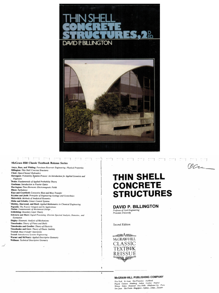 David P. Billington - Thin Shell Concrete Structures (1981, McGraw-Hill College) - Libgen - Li | PDF
