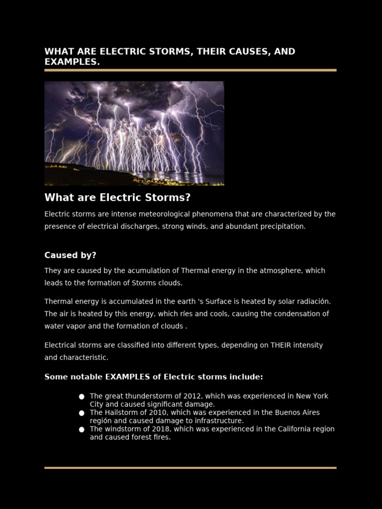 Electric Storms | PDF