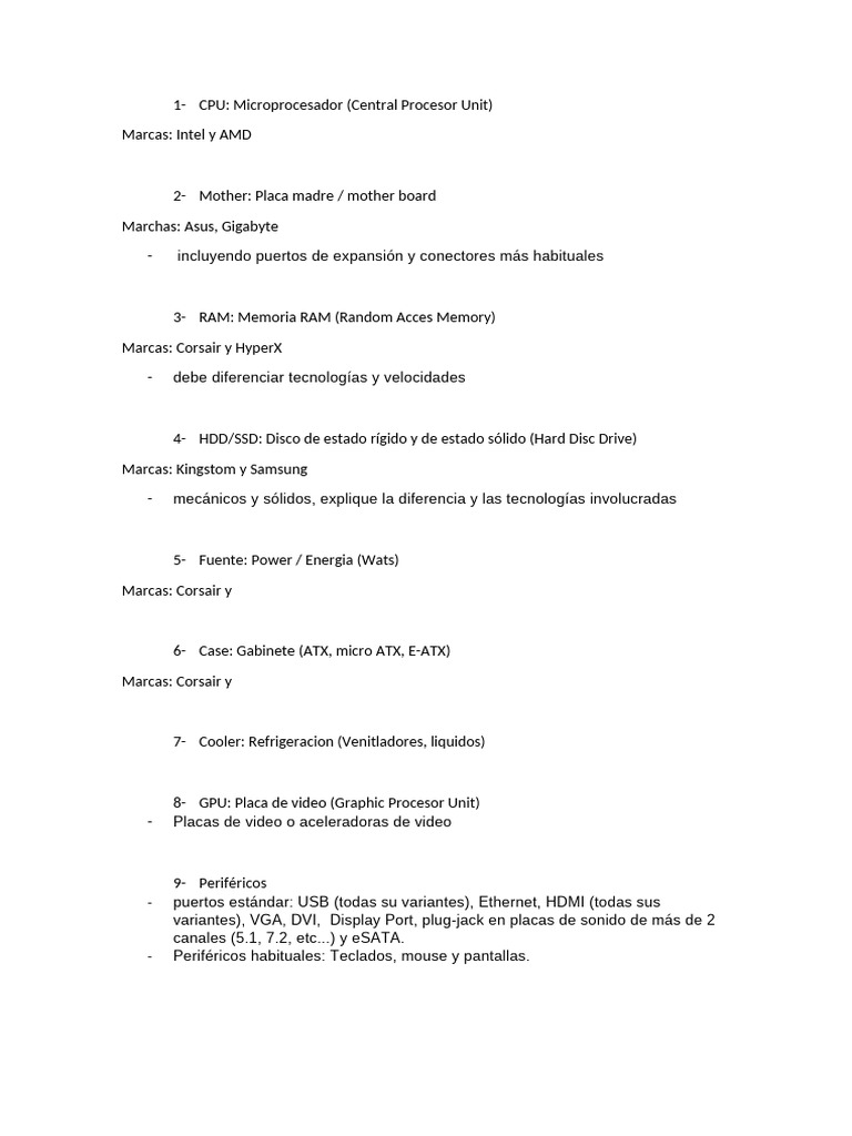 PARTE DE UNA PC | PDF PARTE DE UNA PC | PDF