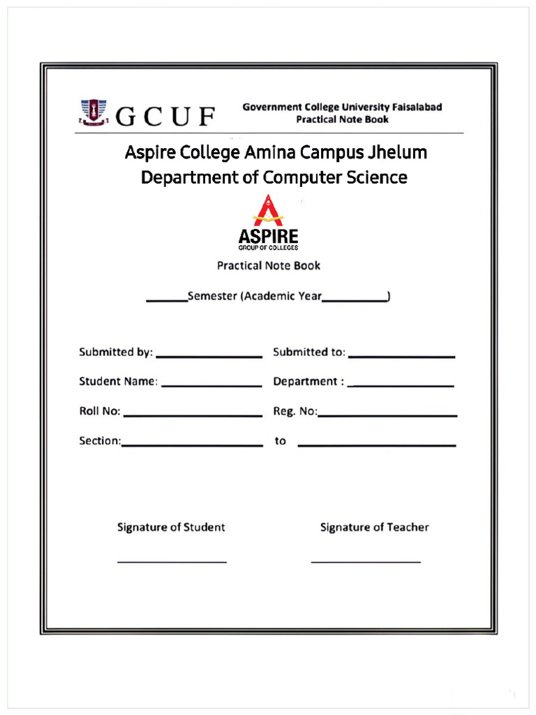 Practical-Front-page | PDF