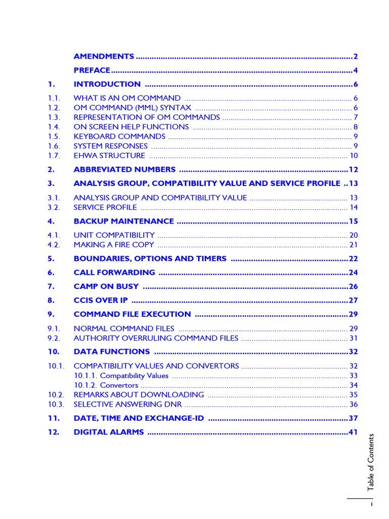 OM Commands Manual (MML) Atual | PDF
