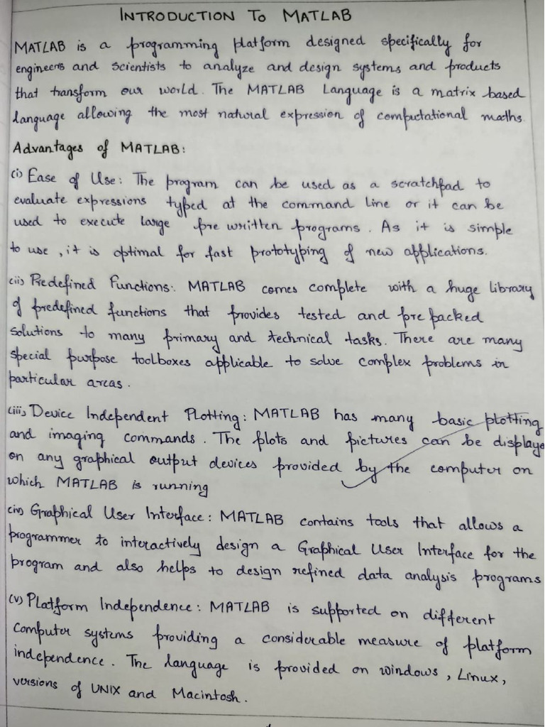 MATLAB Question Answer | PDF